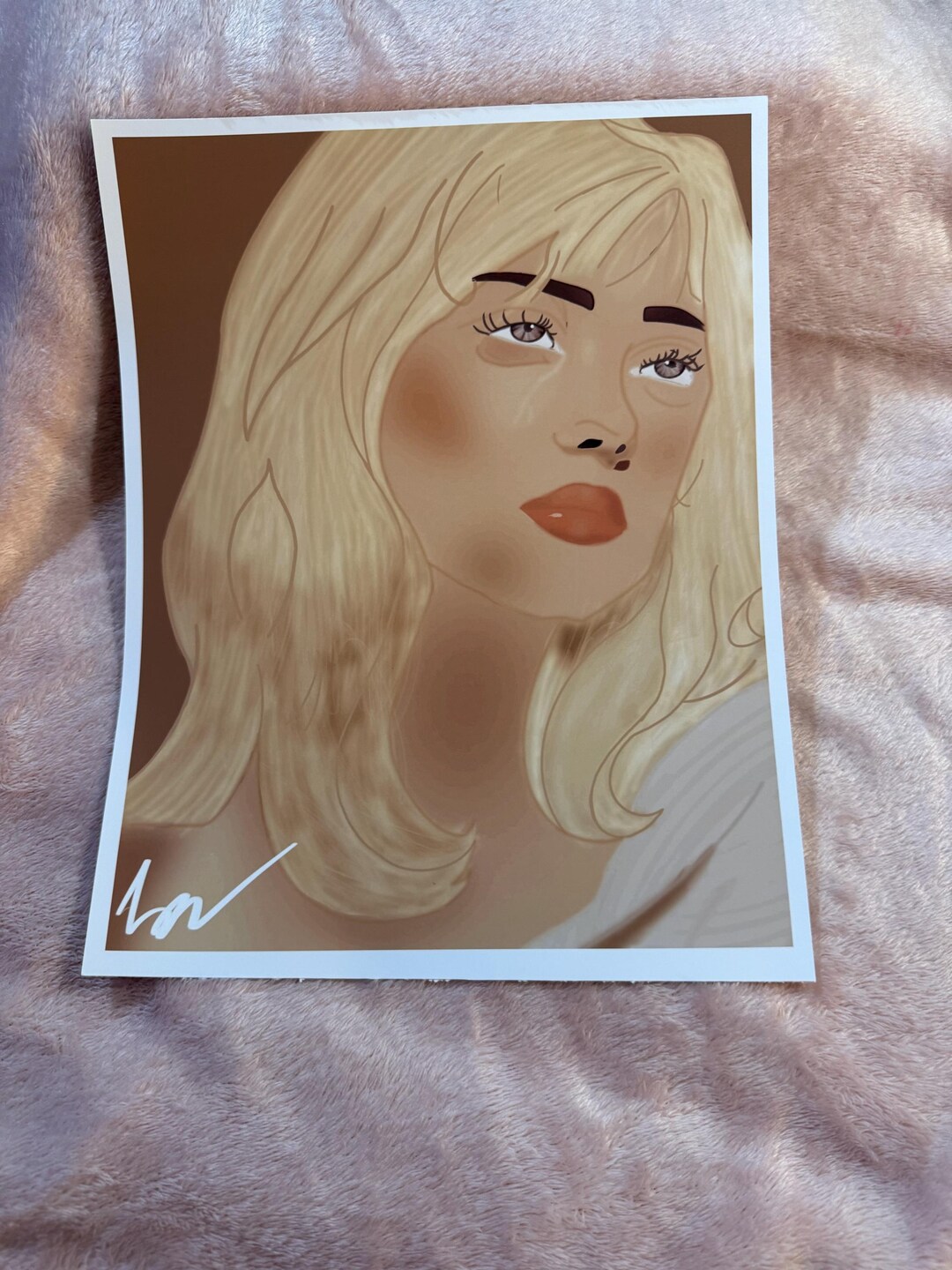 Billie Eilish Digital Drawing - Etsy