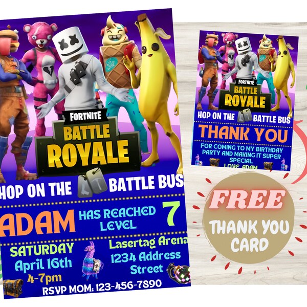 Fortnight Invitation - Etsy