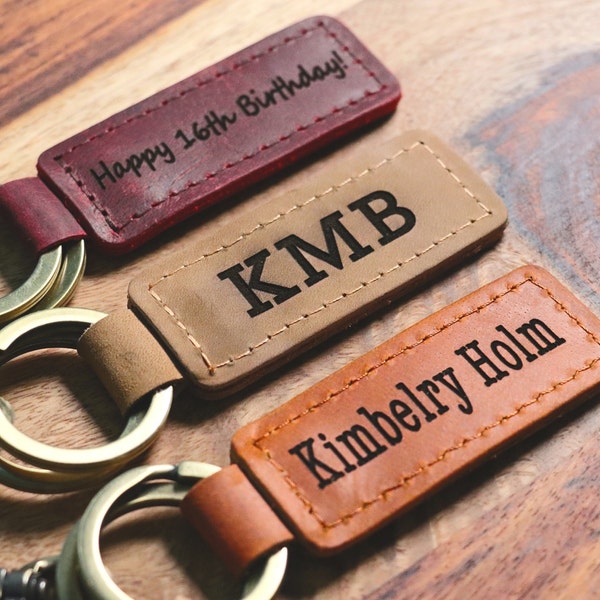 Monogrammed Leather - Etsy