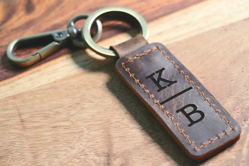 Personalized Leather Keychain, Customized Keychain, Custom Leather Key ...