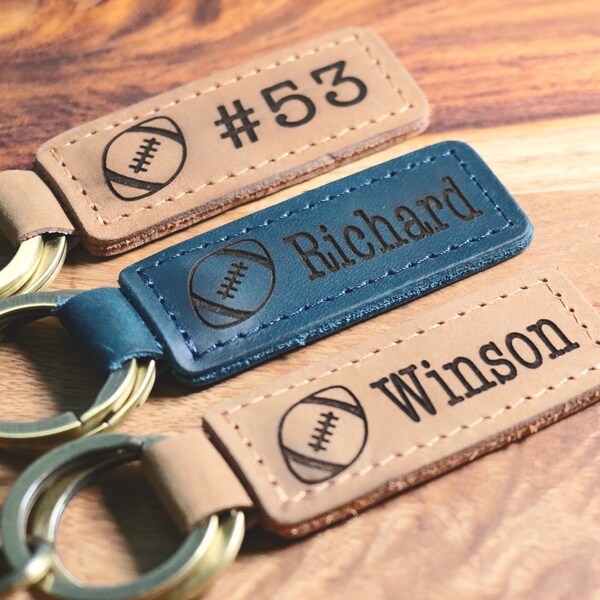 Football Keychain - Etsy