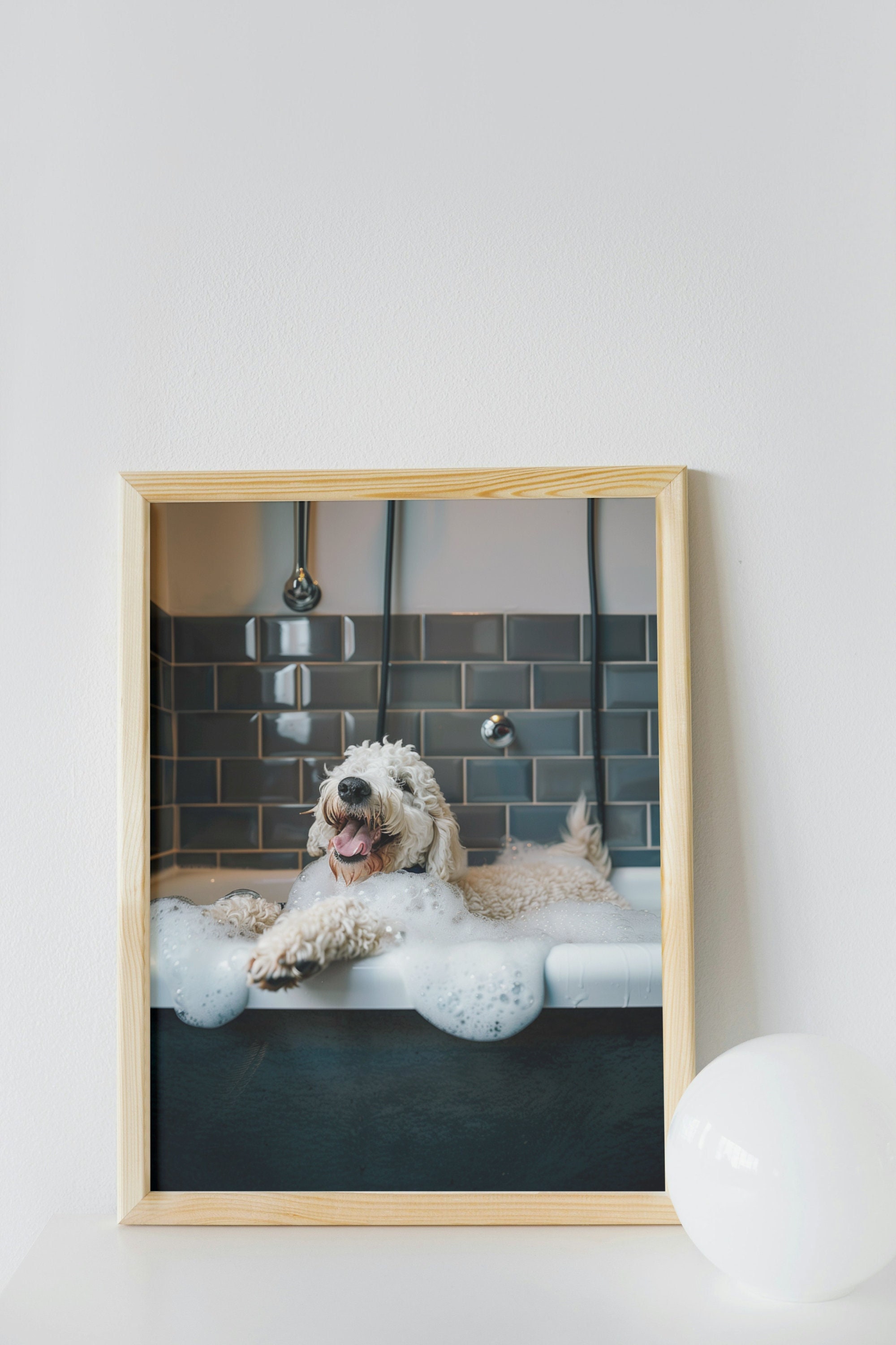 Sheepadoodle Bathroom Wall Art, Funny House Decor Art Print ...