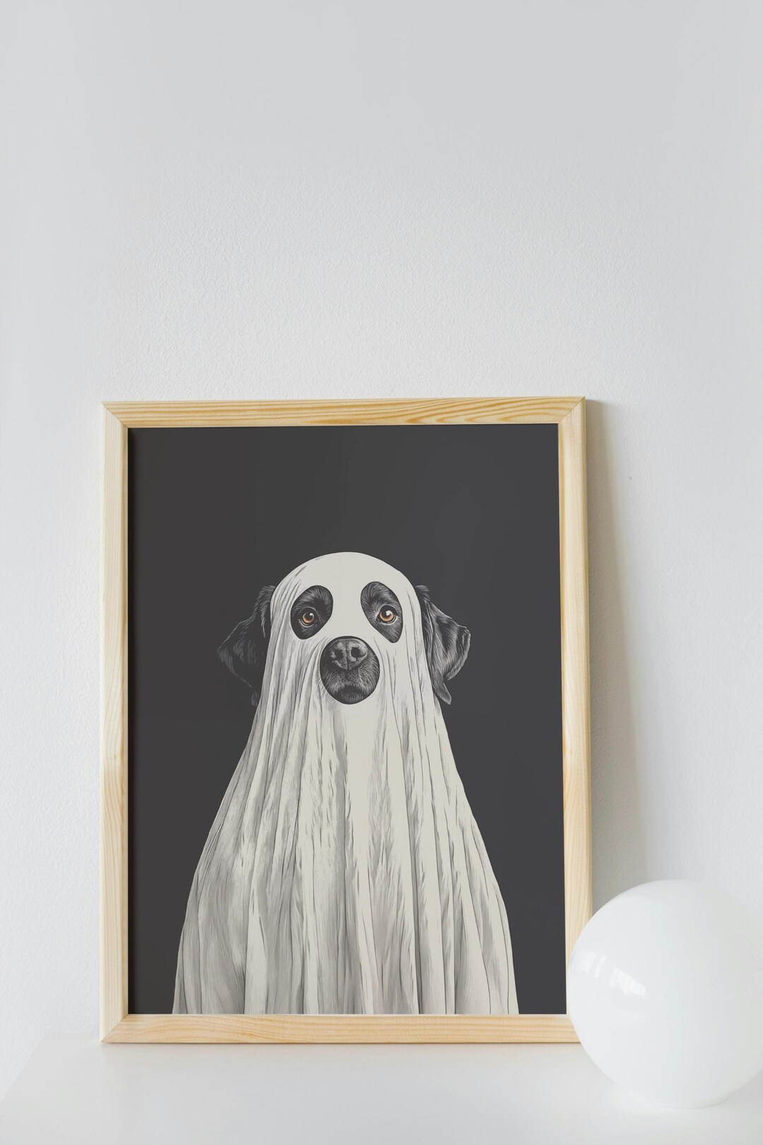Black Labrador Retriever Halloween Wall Art, Funny House Decor Print ...