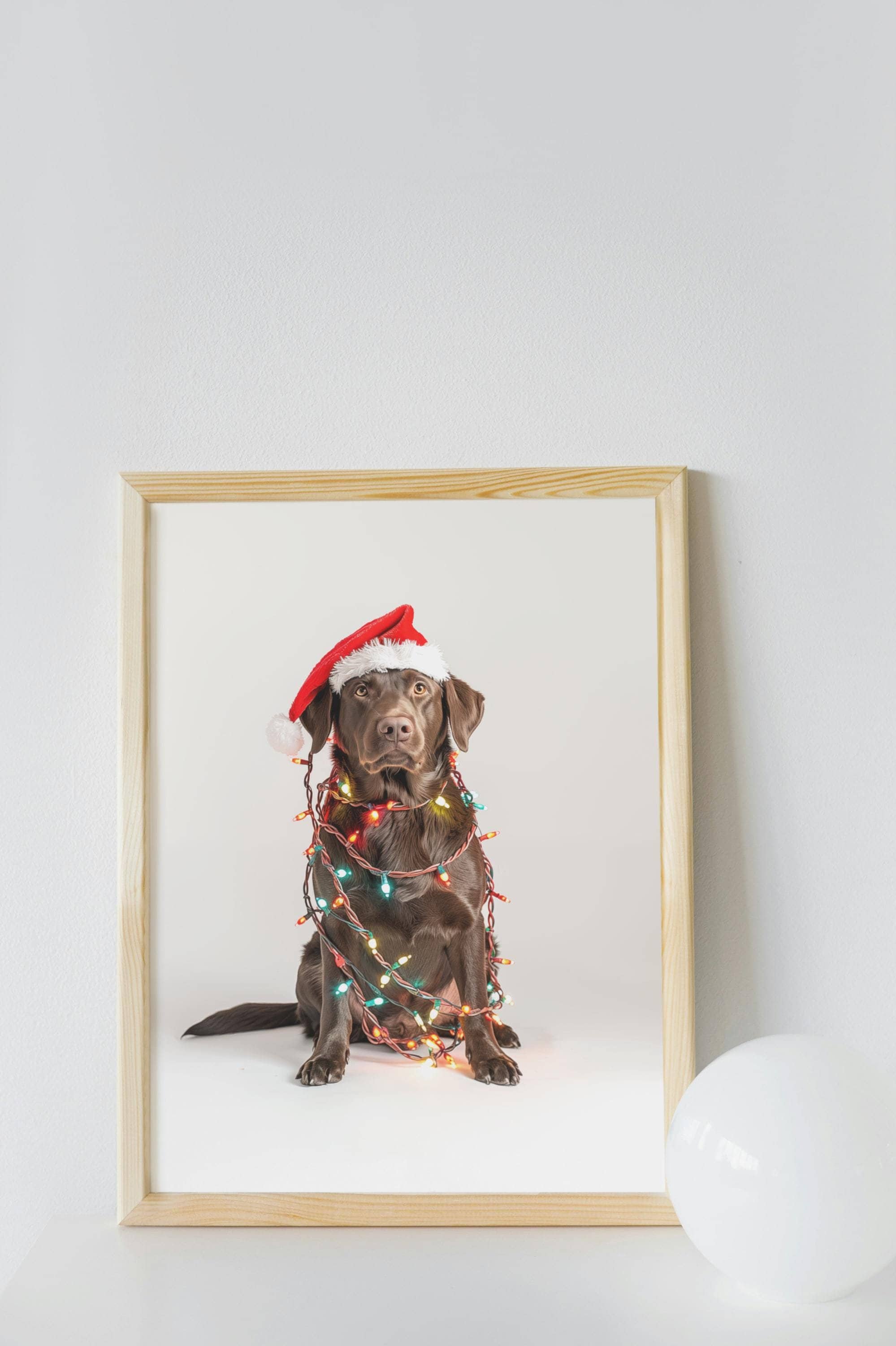 Chocolate Labrador Retriever Christmas Wall Art, Funny House Decor ...