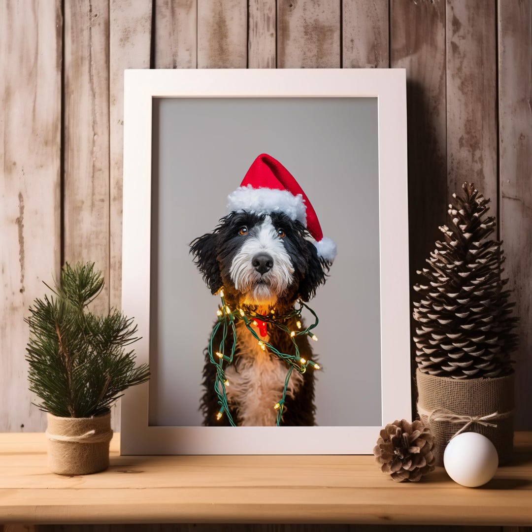 Sheepadoodle Christmas Wall Art, Funny House Decor Print, Sheepadoodle ...