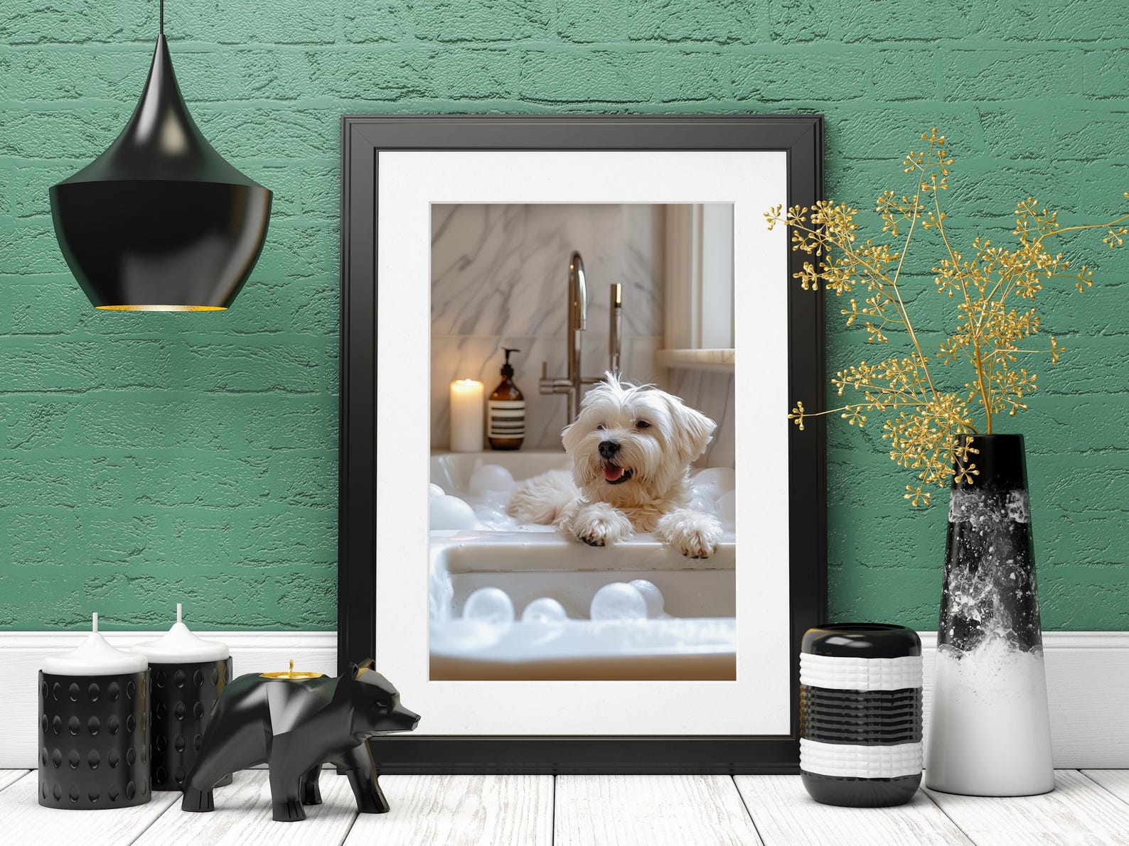 Havanese Bathroom Wall Art, Funny House Decor Art Print, Havanese Dog ...