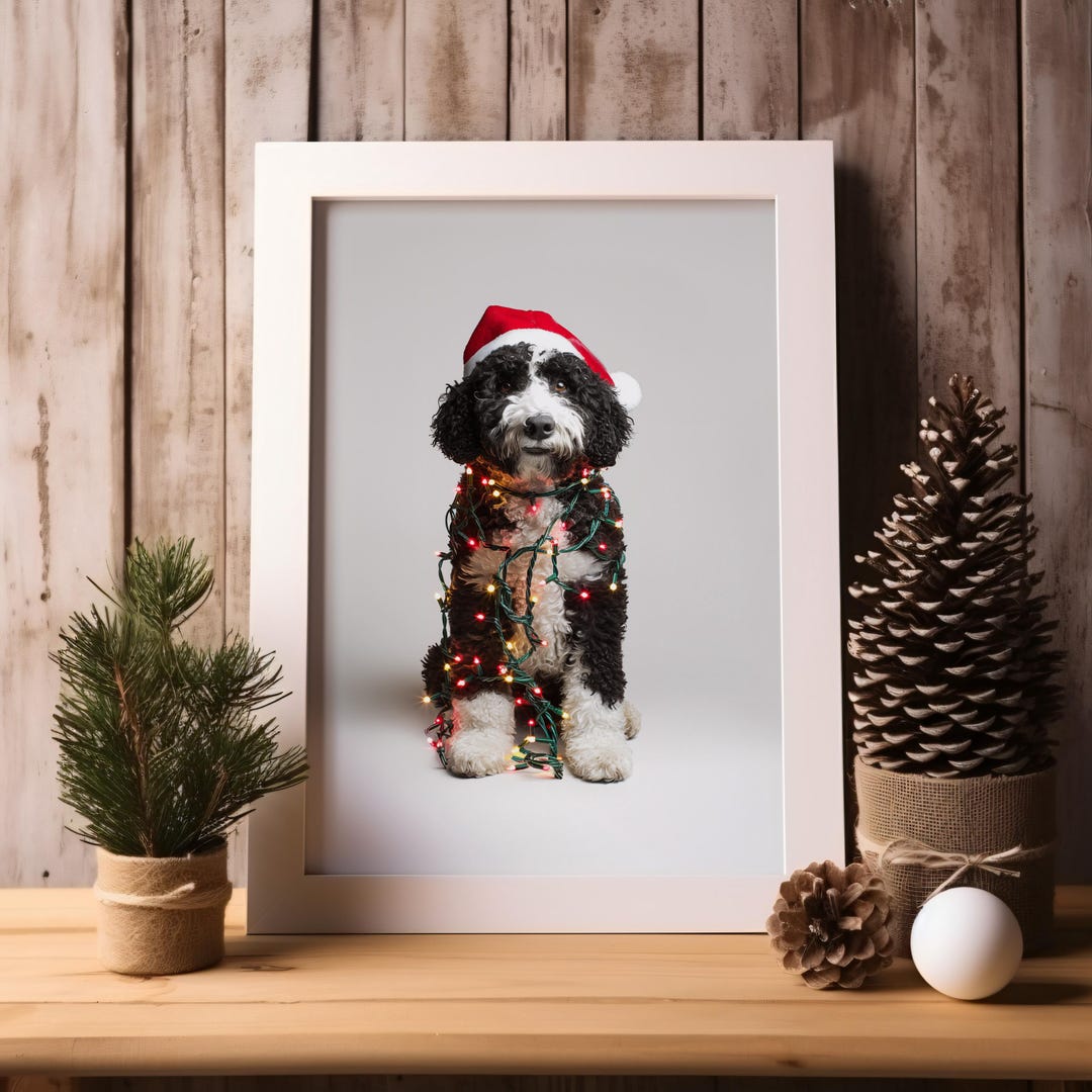 Sheepadoodle Christmas Wall Art, Funny House Decor Print, Sheepadoodle ...
