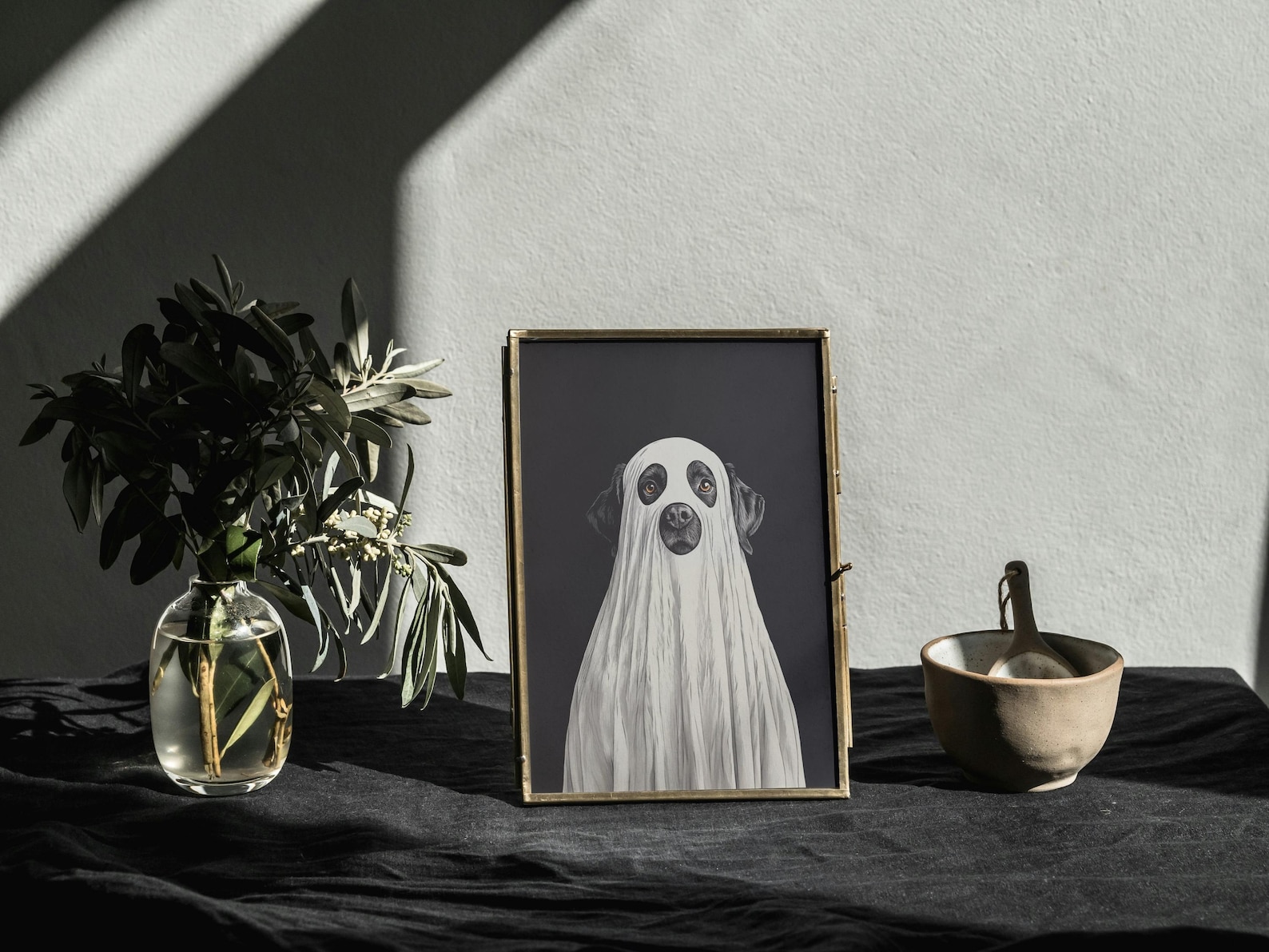 Black Labrador Retriever Halloween Wall Art, Funny House Decor Print ...