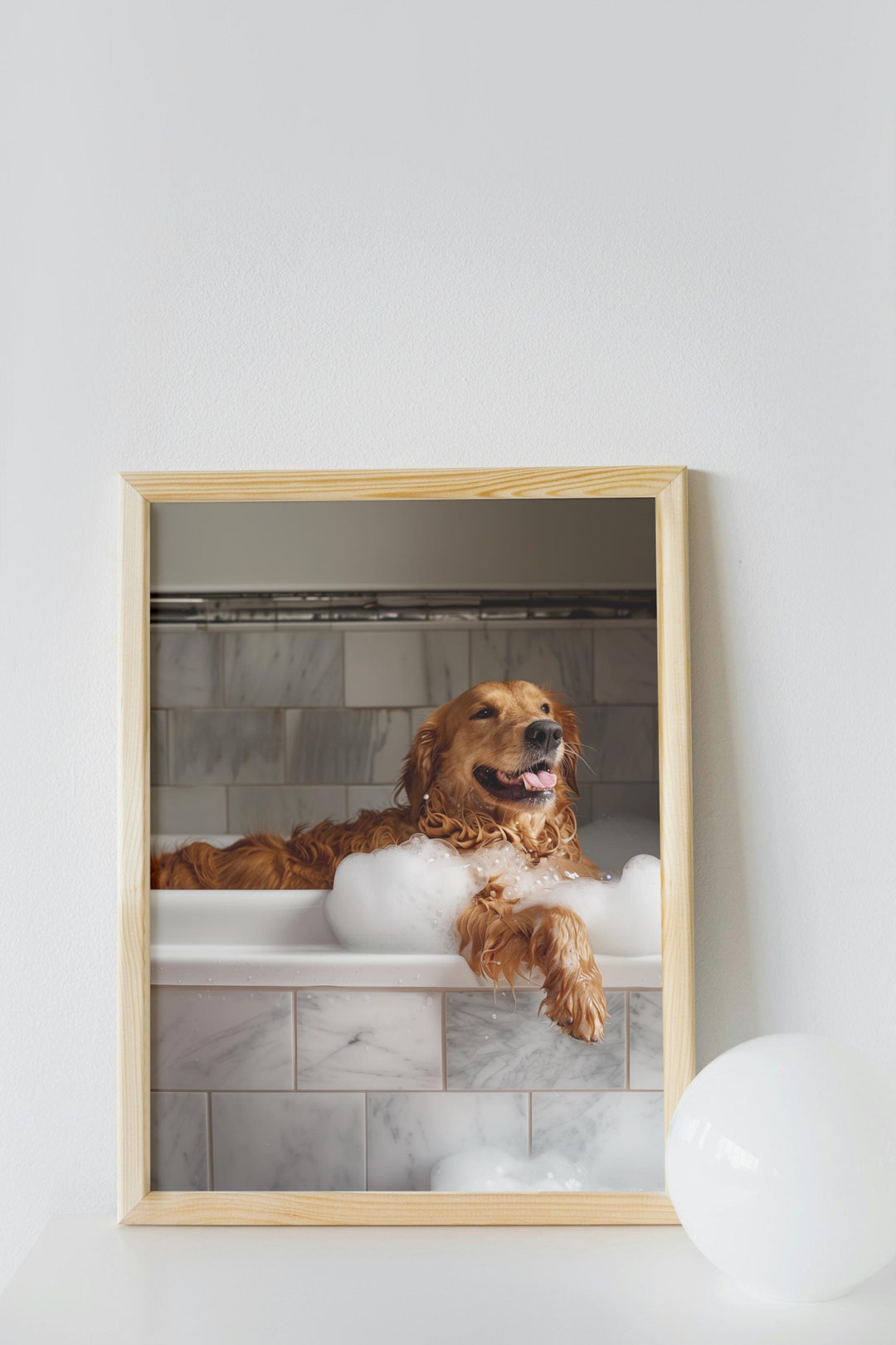 Irish Setter and Golden Retriever Mix Bathroom Wall Art, Funny House ...