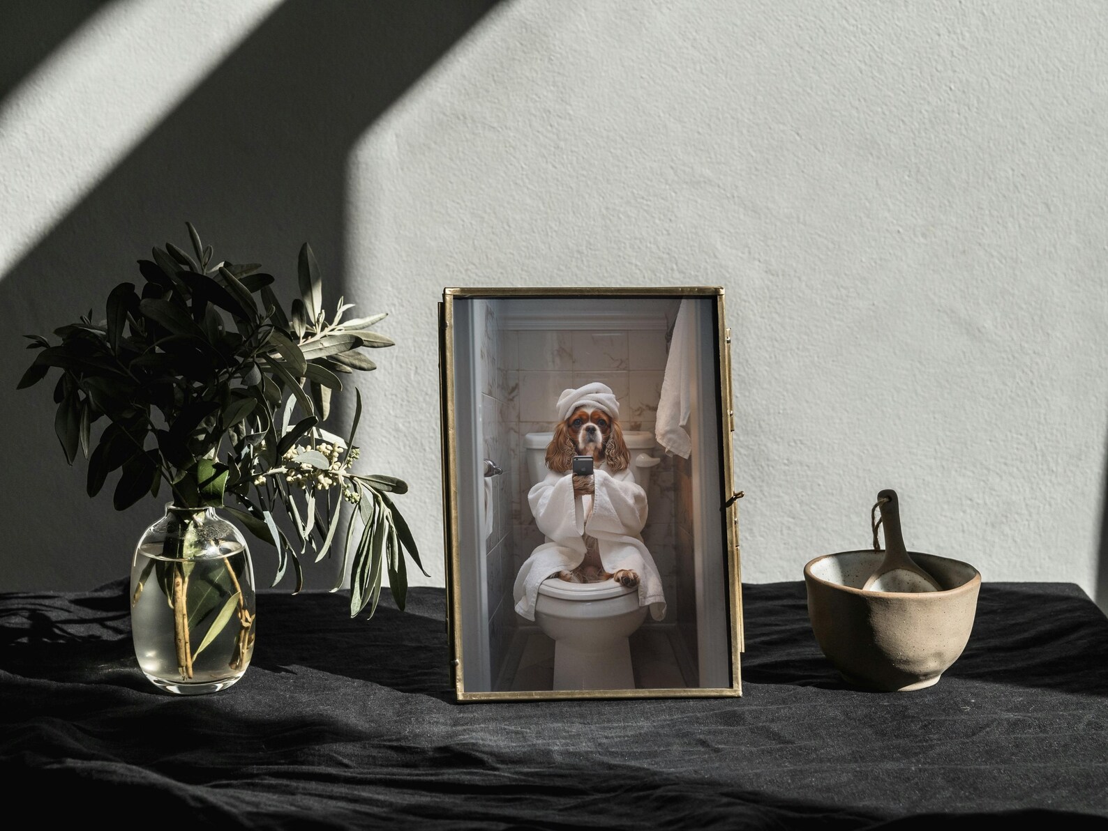 Cavalier King Bathroom Wall Art, Funny House Decor Print, Cavalier King ...