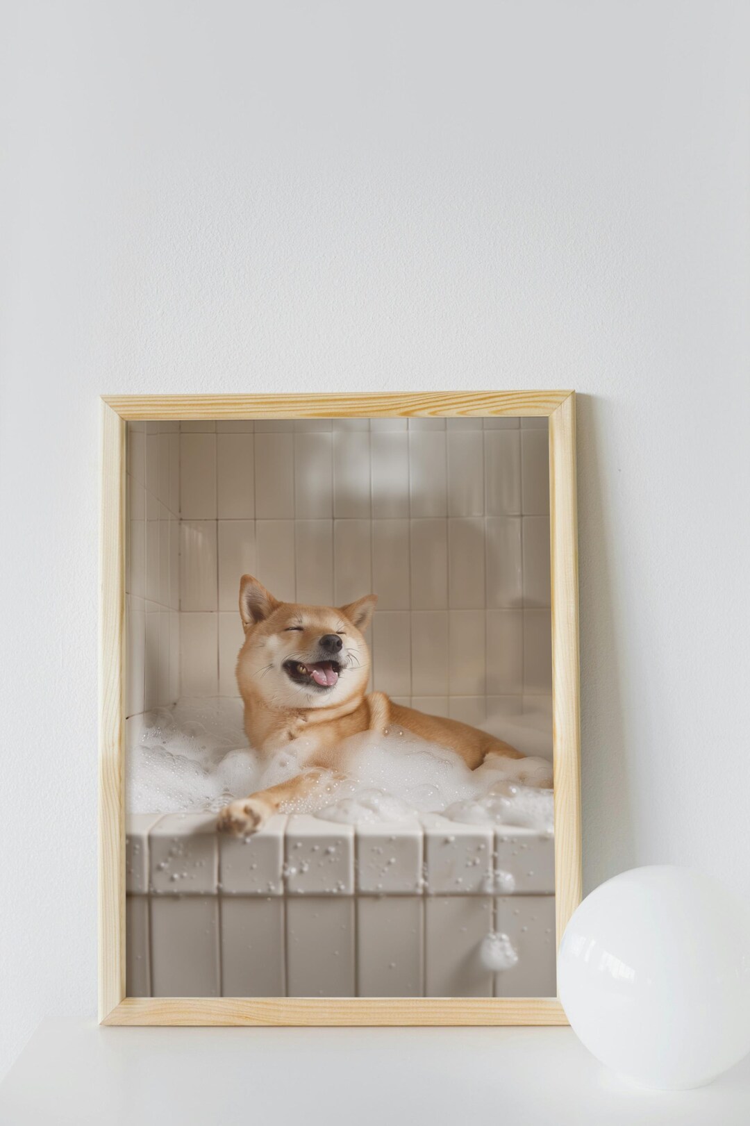Shiba Inu Bathroom Wall Art, Funny House Decor Art Print, Shiba Inu ...
