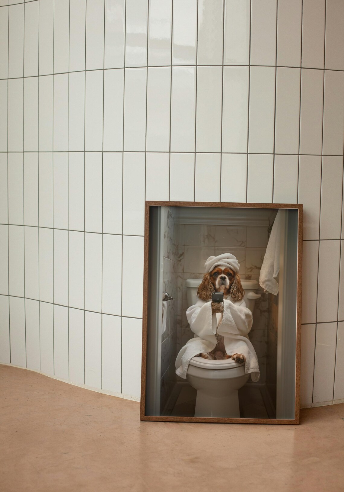 Cavalier King Bathroom Wall Art, Funny House Decor Print, Cavalier King ...