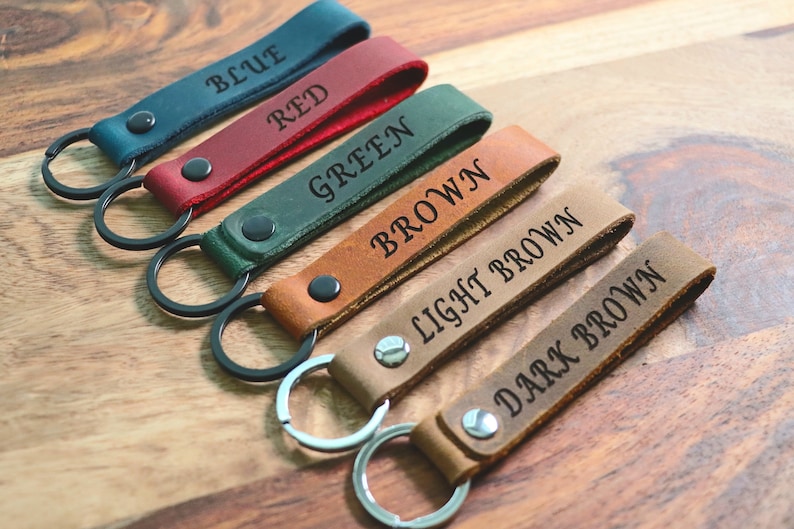 Business Logo Keychain, Custom Leather Keychain, Company Keychains ...