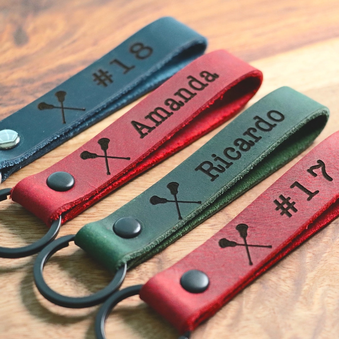 Lacrosse Keychain, Personalized Sports Keychain, Team Gifts, Player ...