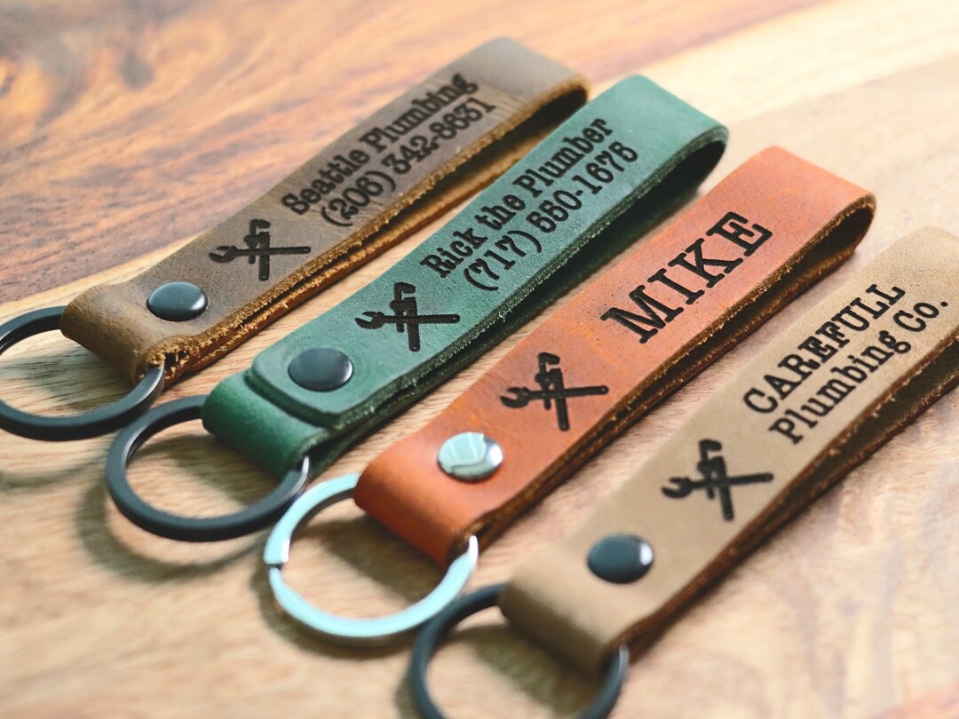 PLUMBER Personalized Keychain, Plumber Keyring, Plumbing Key Tag, Name ...