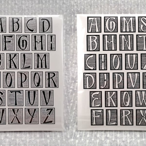 Alphabet Rubber Stamps - Etsy