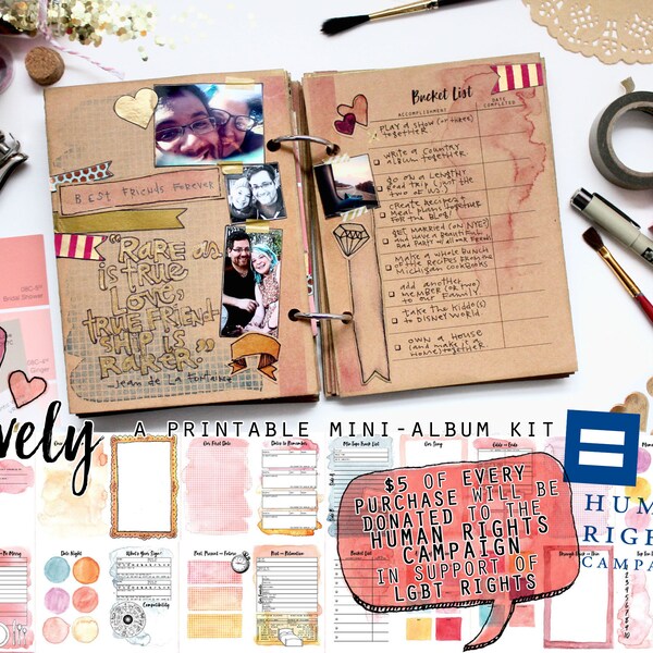 Mini Album Printable - Etsy