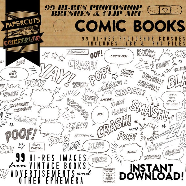 Comic Clip Art - Etsy