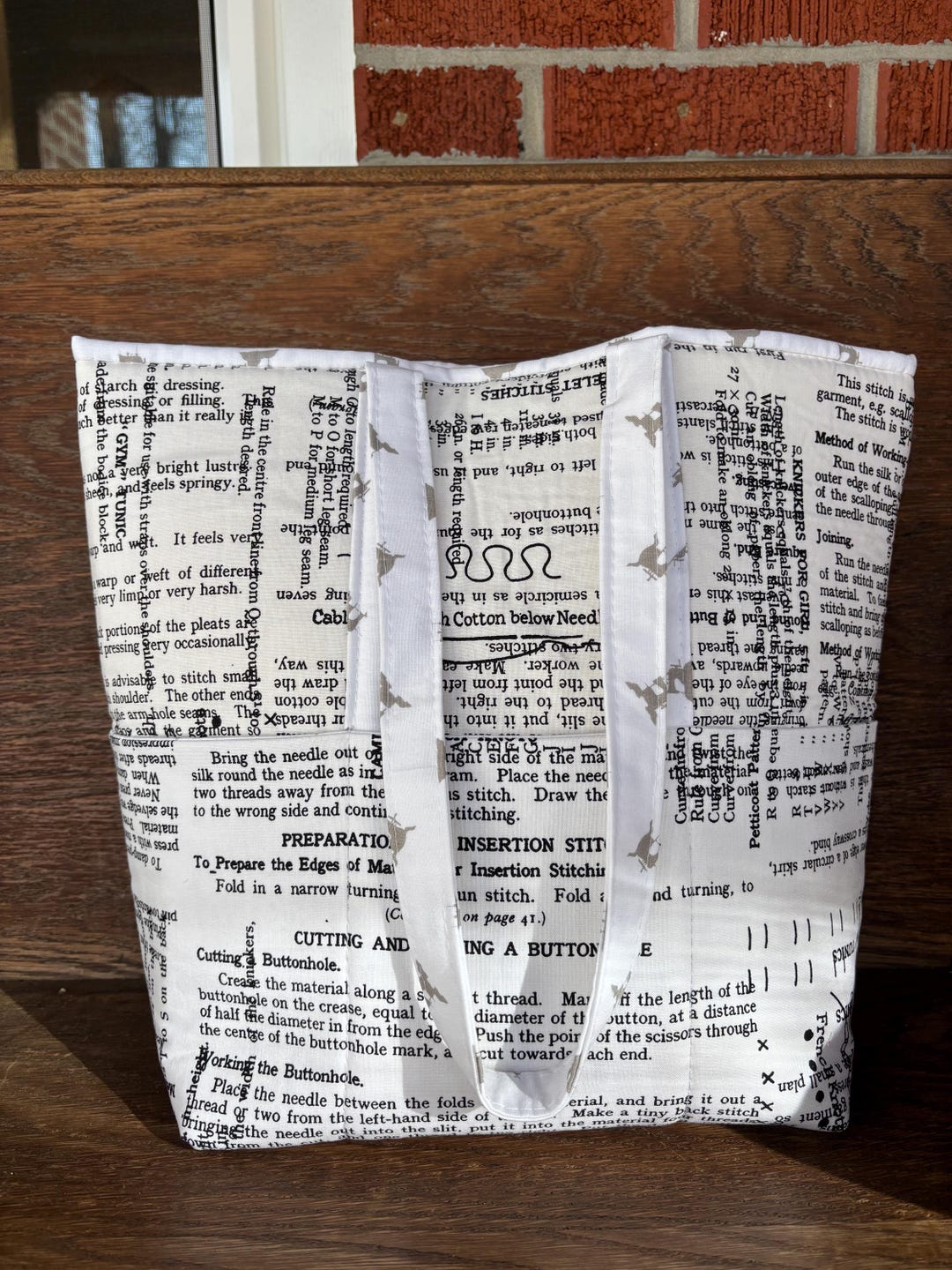 Handmade Sewing Pattern Directions Tote - Etsy