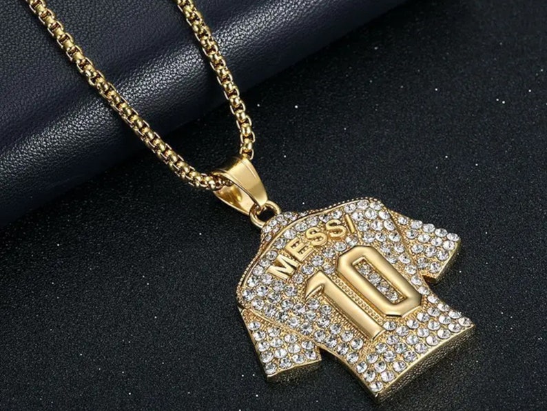 Lionel Messi 10 Jersey Pendant Chain Necklace Soccer Fan Jewelry - Etsy