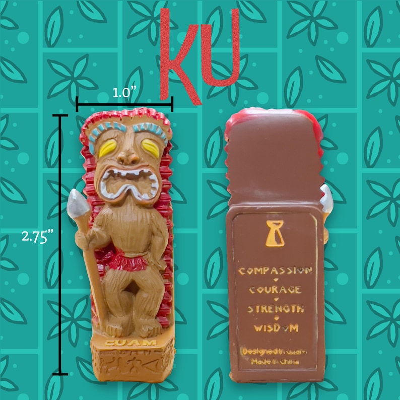 Tiki Figurine, Hand Carved, Hand Painted, Gods, Home Decor, Mini Totem ...