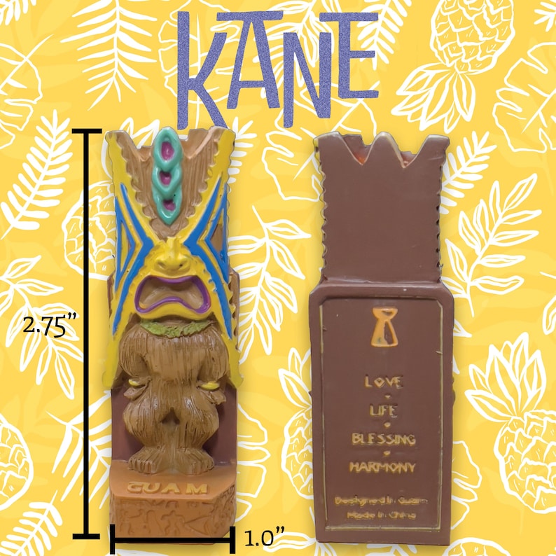 Tiki Figurine, Hand Carved, Hand Painted, Gods, Home Decor, Mini Totem ...