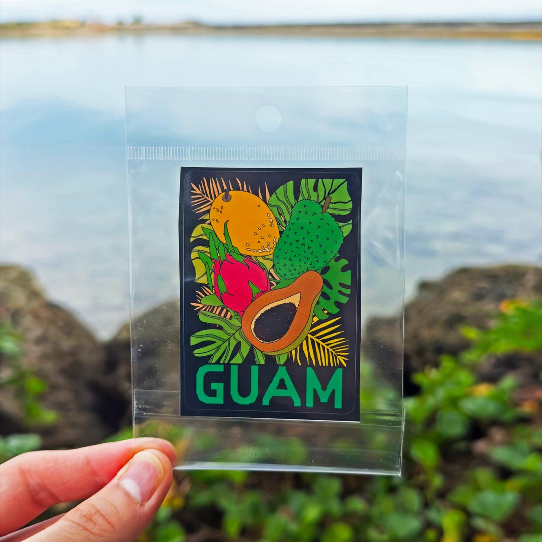 Tropical Fruits Sticker Waterproof UV Resistant Tropical Island Vinyl ...