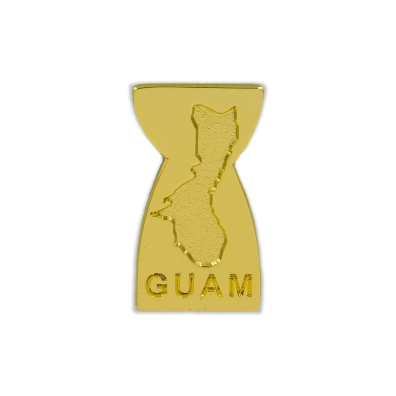 Latte Stone Guam Gold Pin, Lapel Pin Badge, Embossed Guam Map, Guam ...