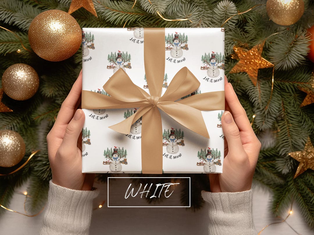 Snowman Wrapping Paper, Let It Snow Wrapping Paper, Christmas Wrapping ...