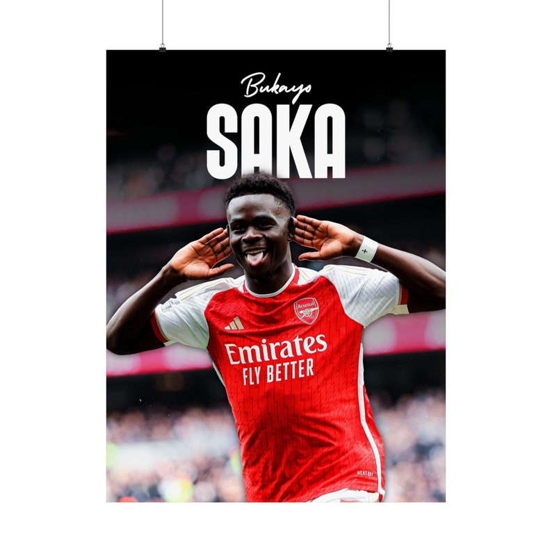 Bukayo Saka Poster, England Poster, Arsenal Football Poster, Football ...