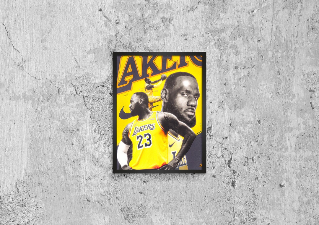 Lebron James Poster, Los Angeles Lakers, NBA Poster, Sports Poster, Mid ...