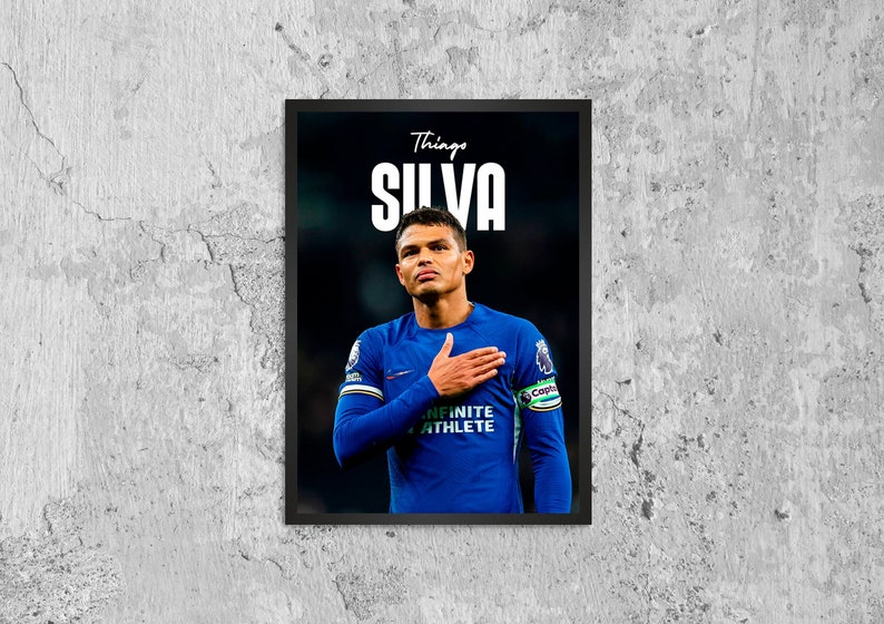 Thiago Silva Poster, Thiago Silva Poster, Chelsea Football Poster ...