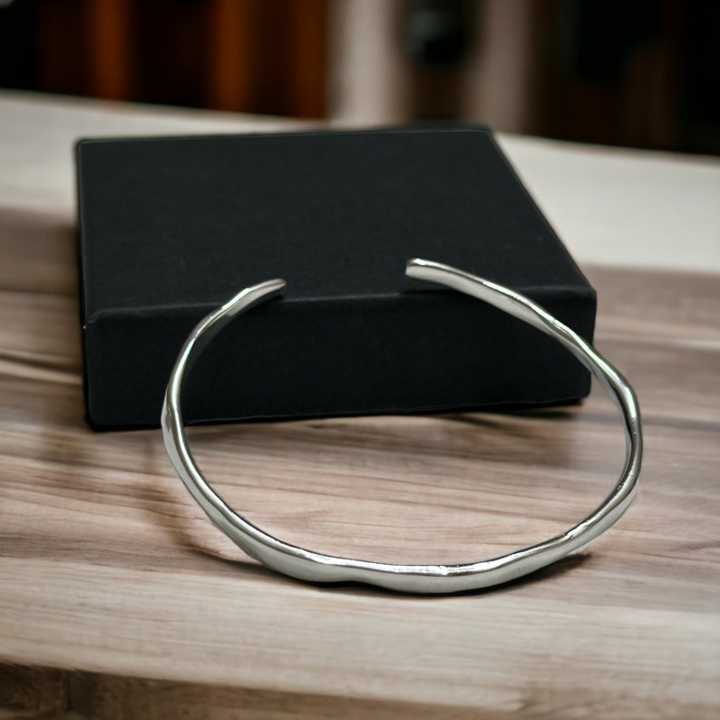 Sterling Silver Mobius Bangle | Twisted Silver Bracelet Bangle ...