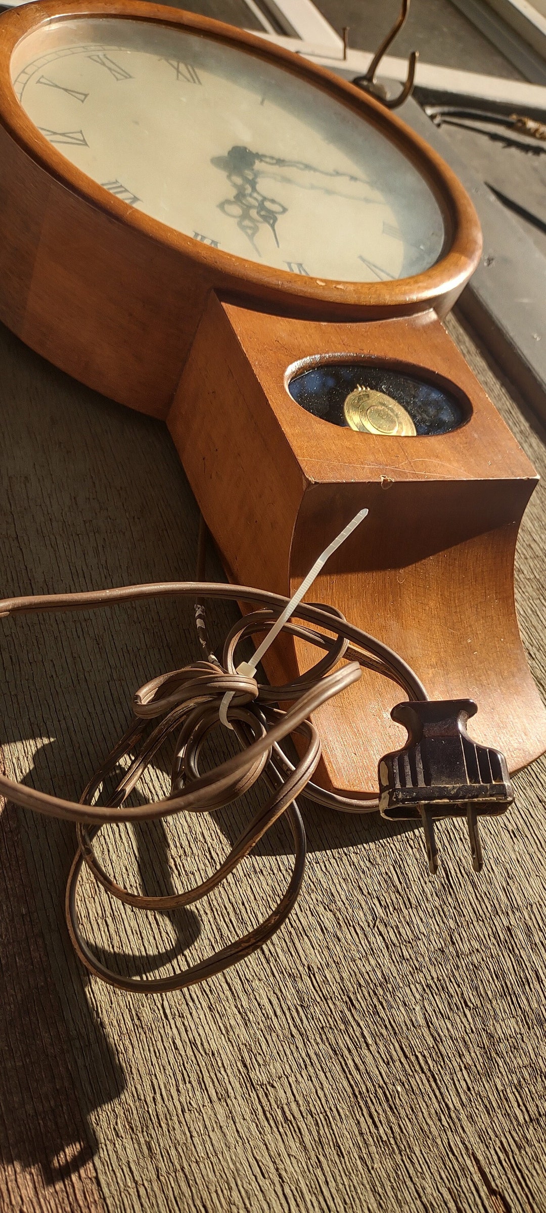 1949 Wall Mount Clock Electric Pendulum - Etsy