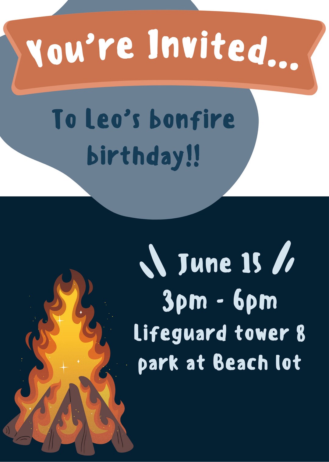 Bonfire Party Invitation - Etsy