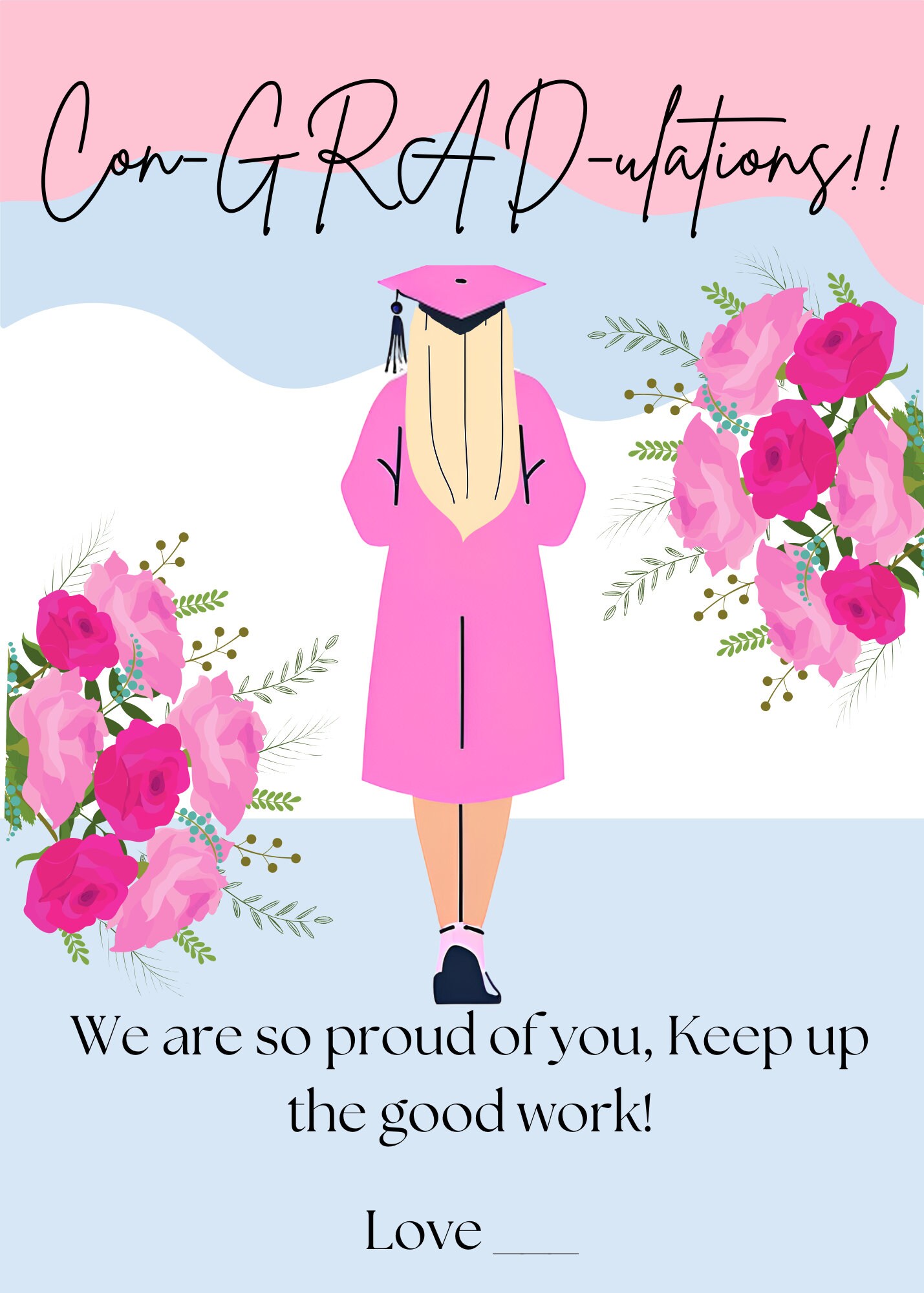 Aesthetic Graduation Card for Girls-trendy-preppy-meaningful-cute - Etsy