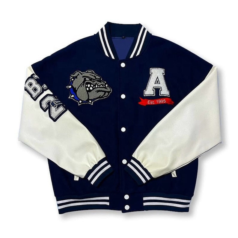 Men's Letterman Jackets Custom Embroidery Plus Size Men Jackets, Custom ...