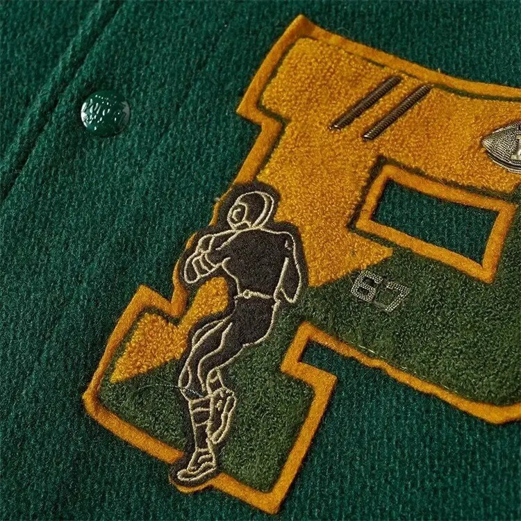Custom Wool Varsity Jacket: Leather Sleeves, Chenille Patches - Etsy