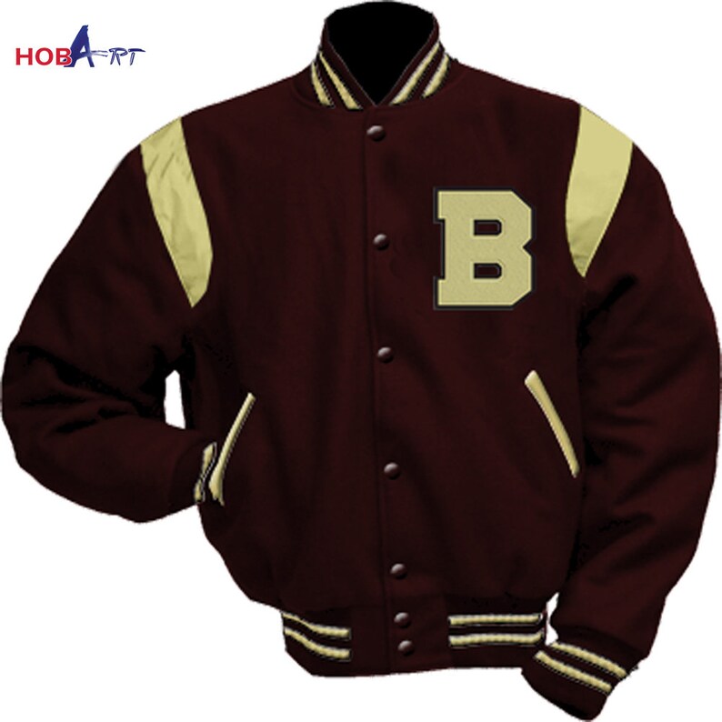 Customized Varsity Letterman Baseball Jacket | Custom Chenille Patch ...