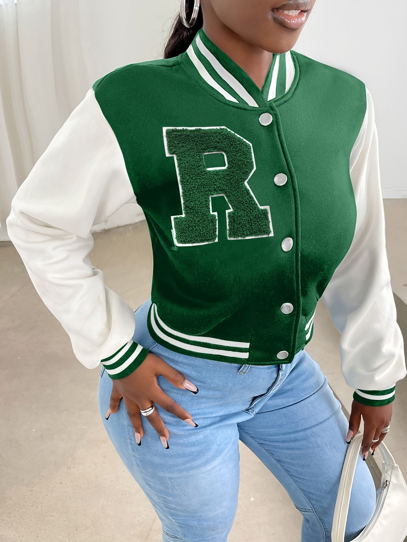 Women's Wool Crop Letterman Jacket: Custom Varsity Jacket - Etsy