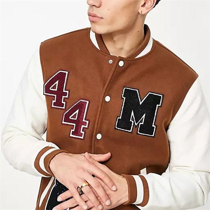 Customizable Wool Varsity Jacket: Embroidered Letterman Bomber - Etsy