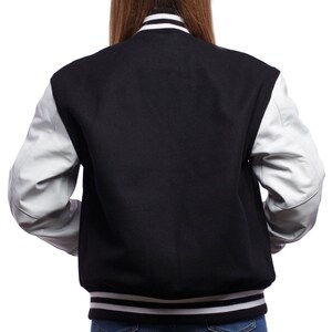 Oversized Leather & Wool Varsity Jacket: Vintage Bomber Style - Etsy