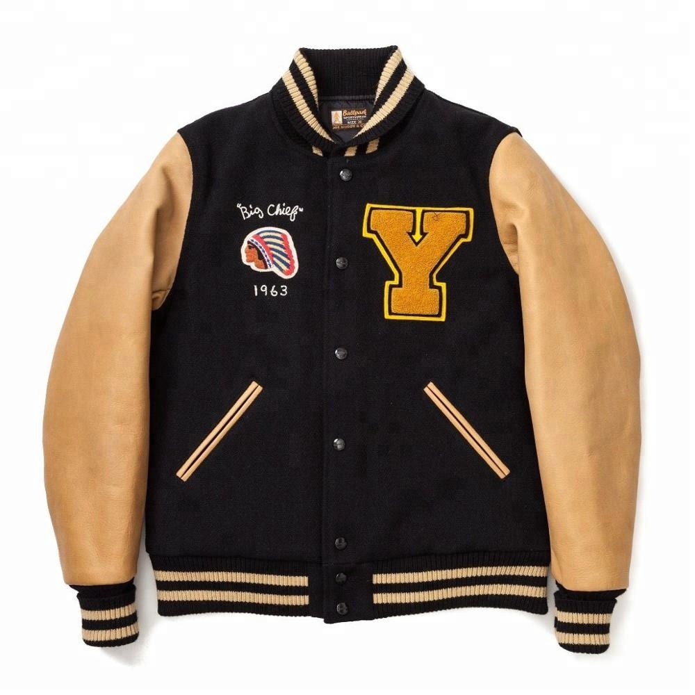Custom Embroidered Wool Varsity Jacket: Leather Sleeves, Personalized ...