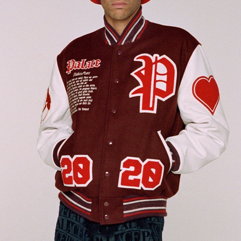 Custom Embroidered Varsity Jacket: Wool & Leather Letterman Bomber - Etsy