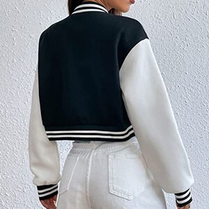 Women's Wool Crop Letterman Jacket: Custom Varsity Jacket - Etsy