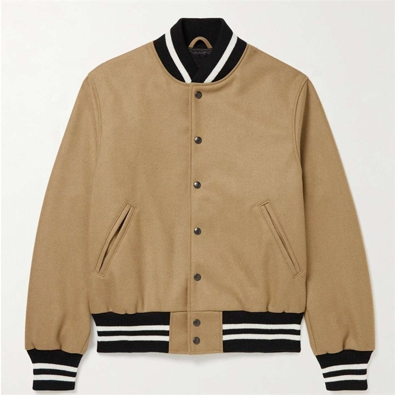 Custom Embroidered Varsity Jacket: Wool & Leather Letterman Bomber - Etsy