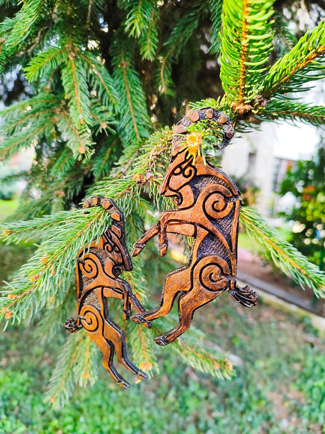 Thor's Goats Tanngnjóstr & Tanngrisnir Yule Tide Ornament Tree ...