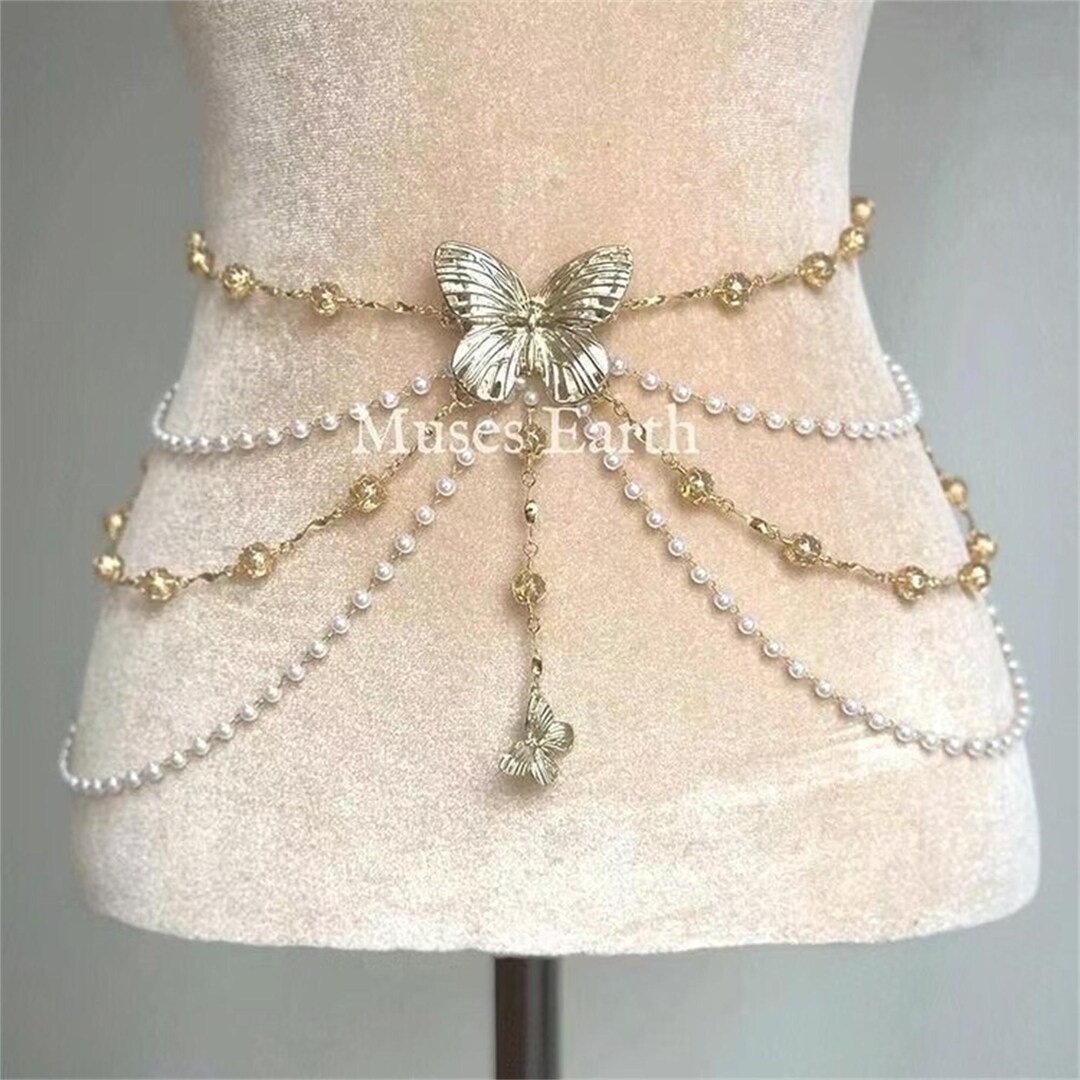 Princess Waist Chain, Butterfly Belt, Dress Accessory, Skirt Styling ...