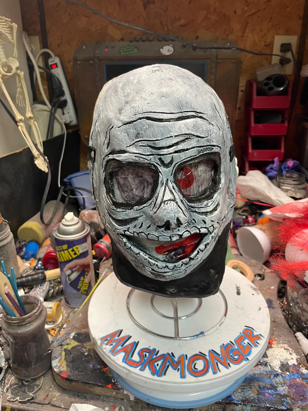 MANIC Original Latex Half Mask Handsculpted Hand Panted Hand Made ...