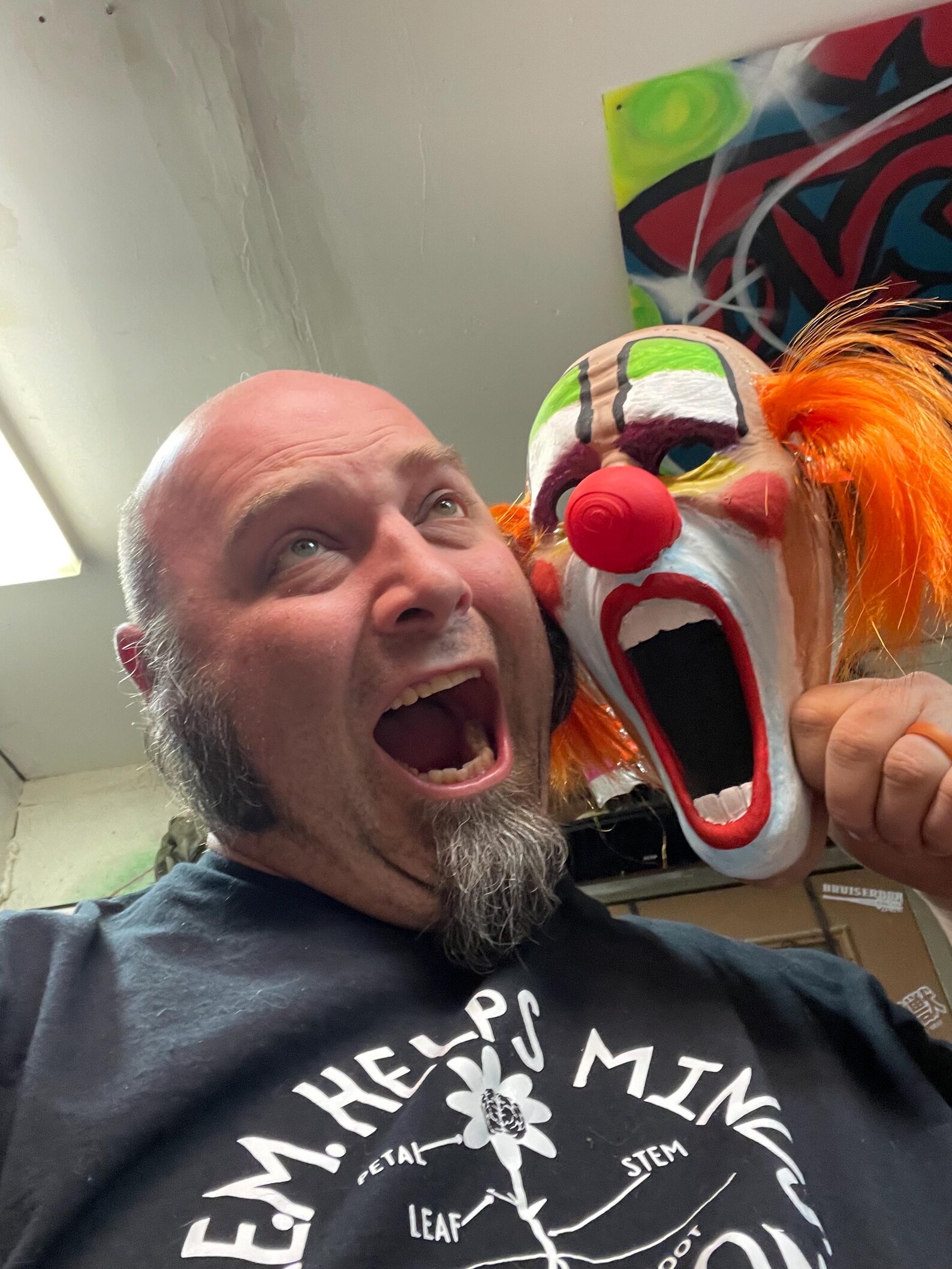 West German Clown Style Silent Screamer Re-haul Half Mask Slipknot ...